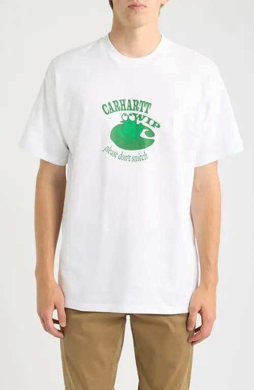 Carhartt Work In Progress Don't Snitch Organic Cotton T-shirt - White