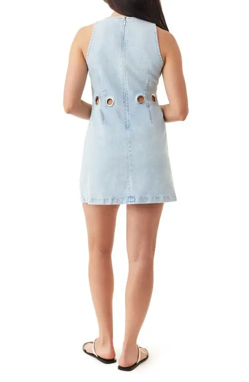 Habitual Grommet Embellished Denim Mini Dress