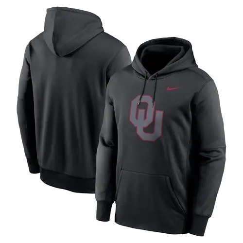 JORDAN BRAND Oklahoma Sooners Performance Fleece Pullover Hoodie - Black