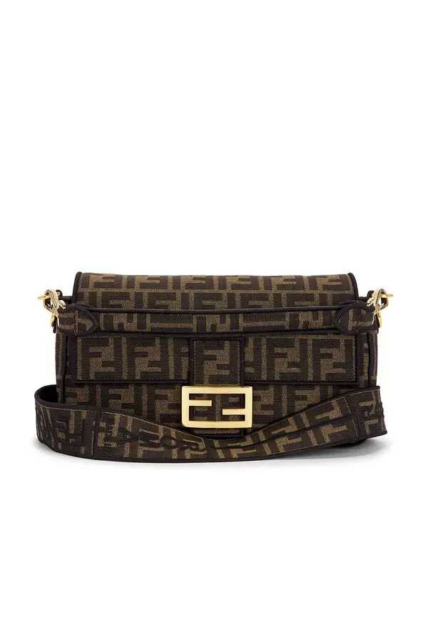 FWRD RENEW Fendi Ff Zucca Canvas Baguette Bag