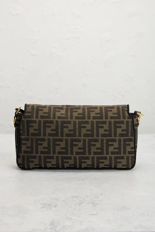 FWRD RENEW Fendi Ff Zucca Canvas Baguette Bag