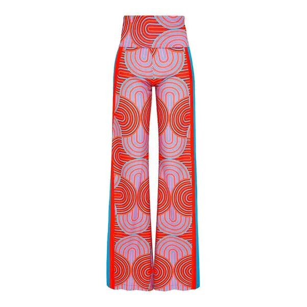 BEATRICE VON TRESCKOW Labyrinth Stretch Flare Trousers - Orange