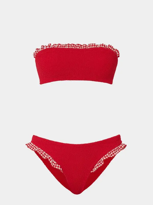 Hunza G Trudy Bikini - Red Gingham