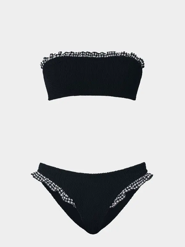Hunza G Trudy Bikini - Black Gingham