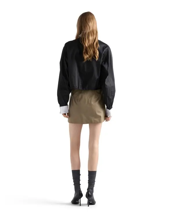 Prada Chino Mini Skirt With Zipper Detail