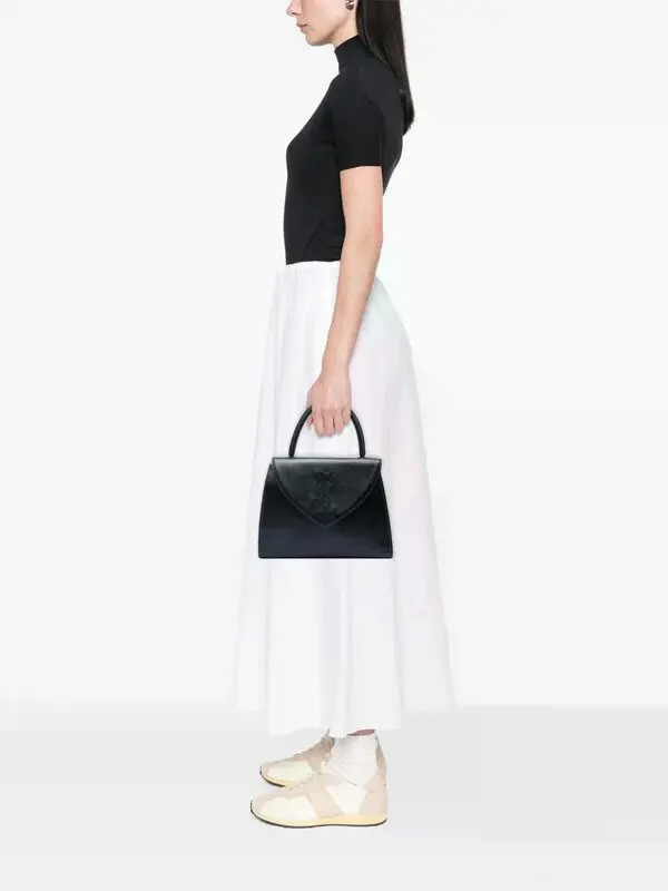 Saint Laurent 20th Century Textured Leather Monogram Top Handle Bag