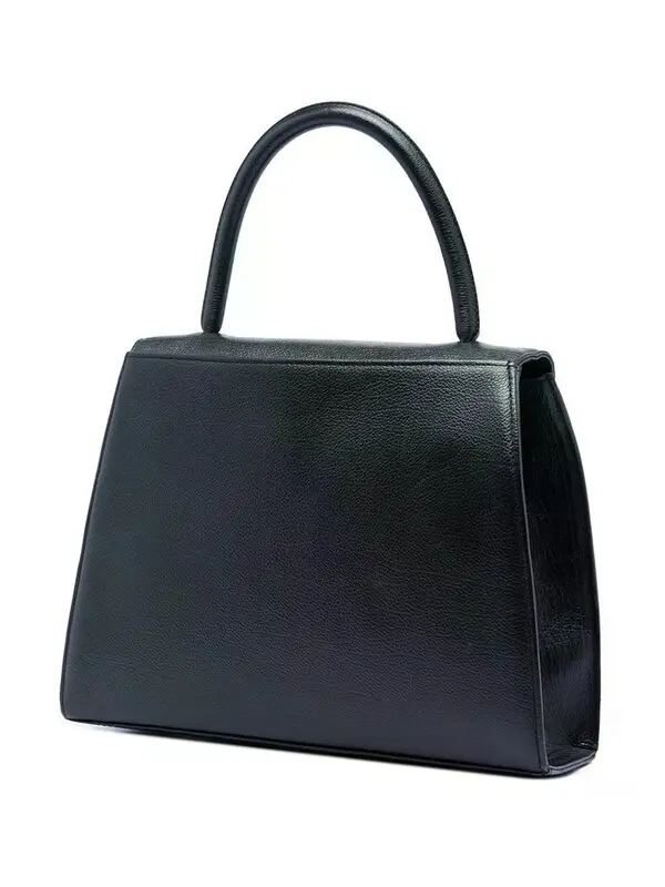 Saint Laurent 20th Century Textured Leather Monogram Top Handle Bag