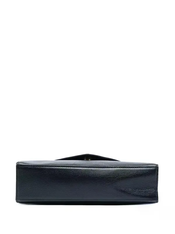Saint Laurent 20th Century Textured Leather Monogram Top Handle Bag