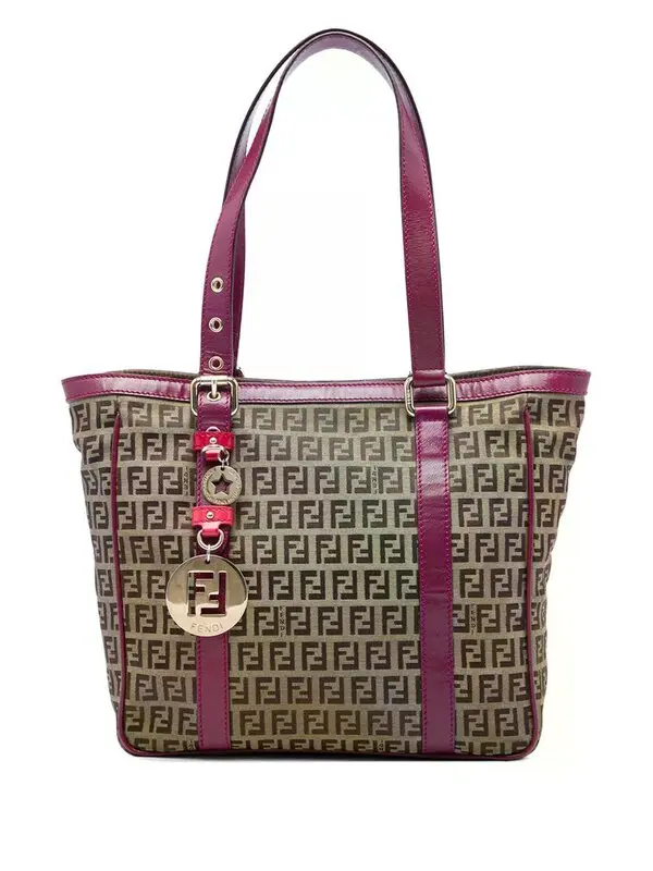 Fendi 2000-2010 Zucchino Canvas Superstar Shopping Tote Bag - Neutrals
