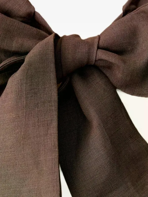VICOLO Bow-detail Shirred Top