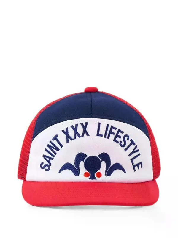 SAINT MXXXXXX Logo-embroidered Mesh-panel Cap