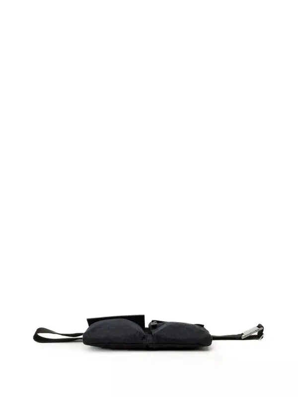 Gucci Gg Canvas Double Pocket Belt Bag - Black