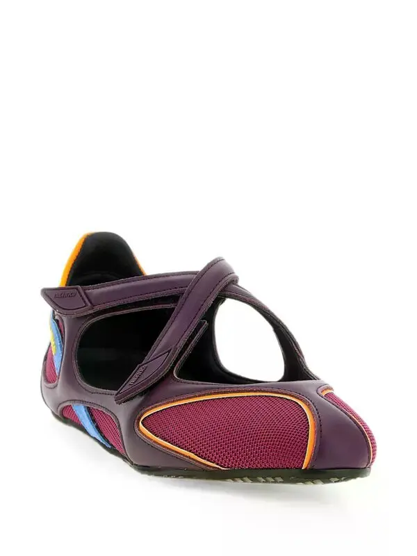 Attico Floor 01 Crossover-strap Ballet Sneakers - Purple