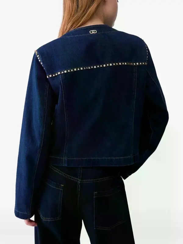 Liu Jo Embellished Slim Fit Denim Jacket