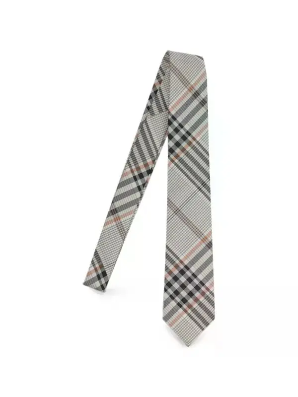Burberry Check-pattern Silk Tie - Neutrals