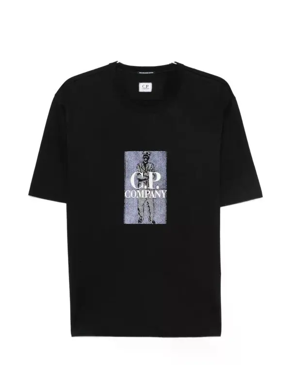 C.P. COMPANY Logo-print T-shirt - Black