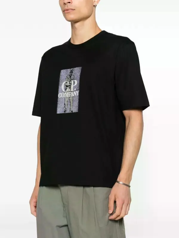 C.P. COMPANY Logo-print T-shirt - Black