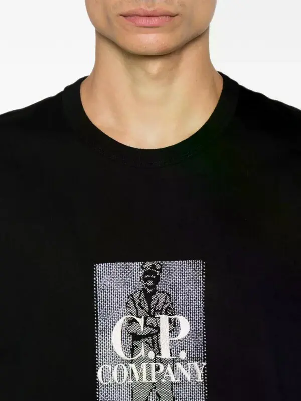 C.P. COMPANY Logo-print T-shirt - Black