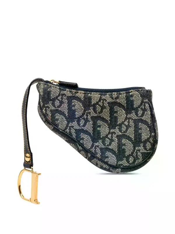 Dior Diorissimo Trotter Saddle Coin Pouch - Blue