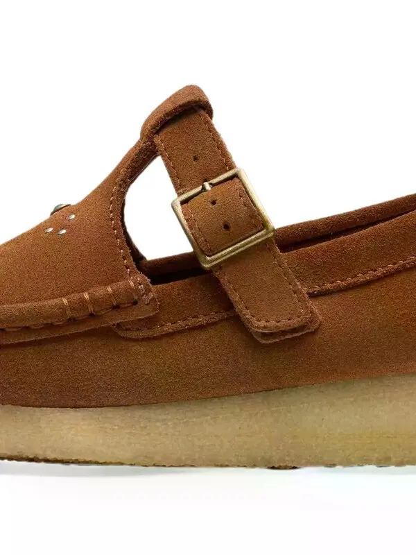 Clarks Wallabee T-bar Loafers With Gem Embellishment