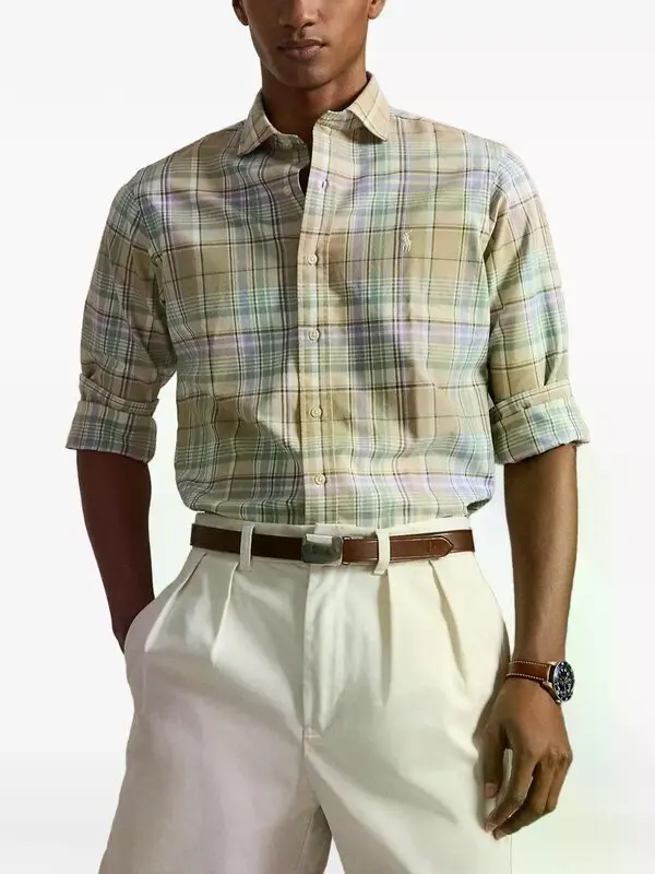 Polo Ralph Lauren Plaid-check Embroidered-logo Shirt