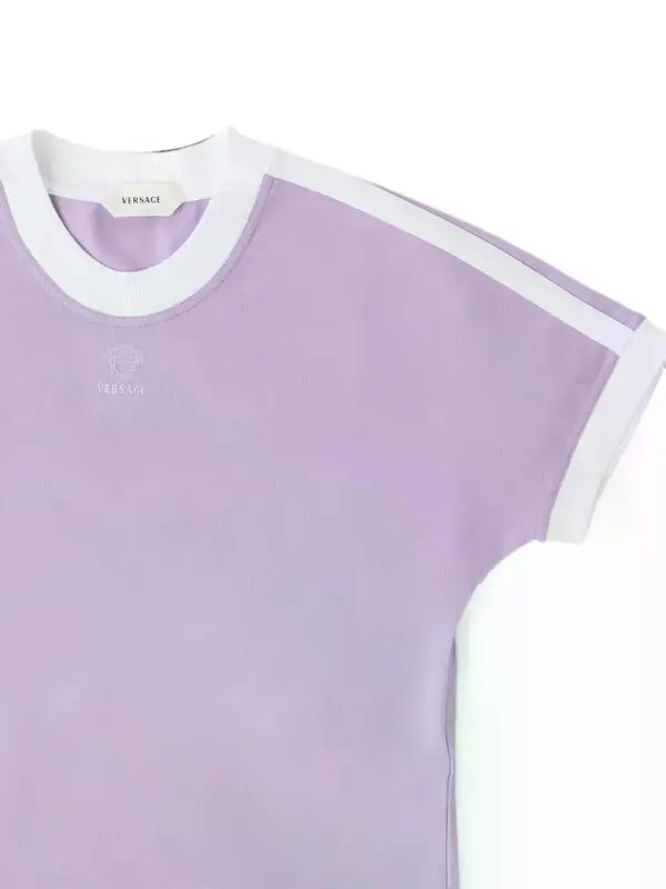 Versace Embroidered Logo Stretch Cotton-jersey T-shirt