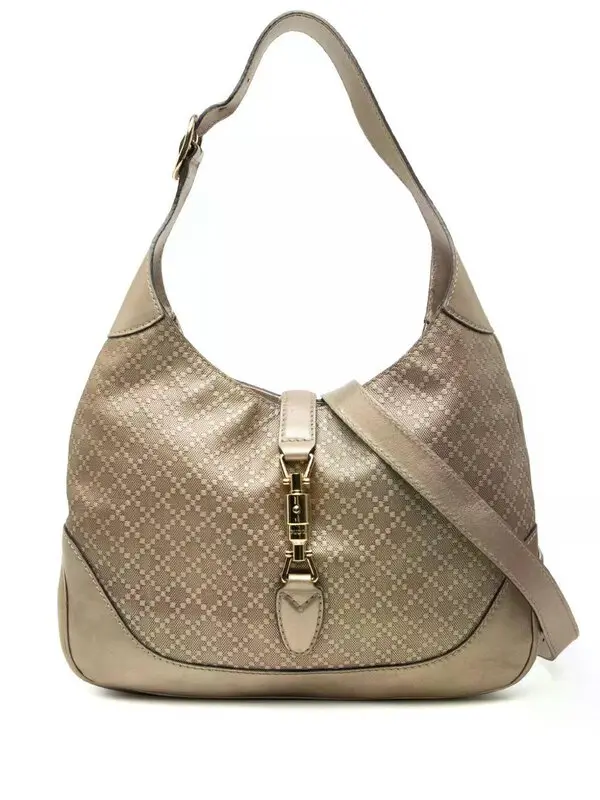 Gucci 2000-2015 Diamante Calfskin Jackie O Bouvier Crossbody Bag - Gold