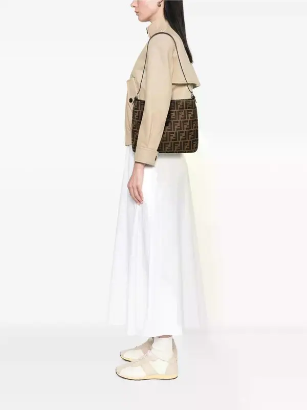 Fendi Zucca Canvas Shoulder Bag