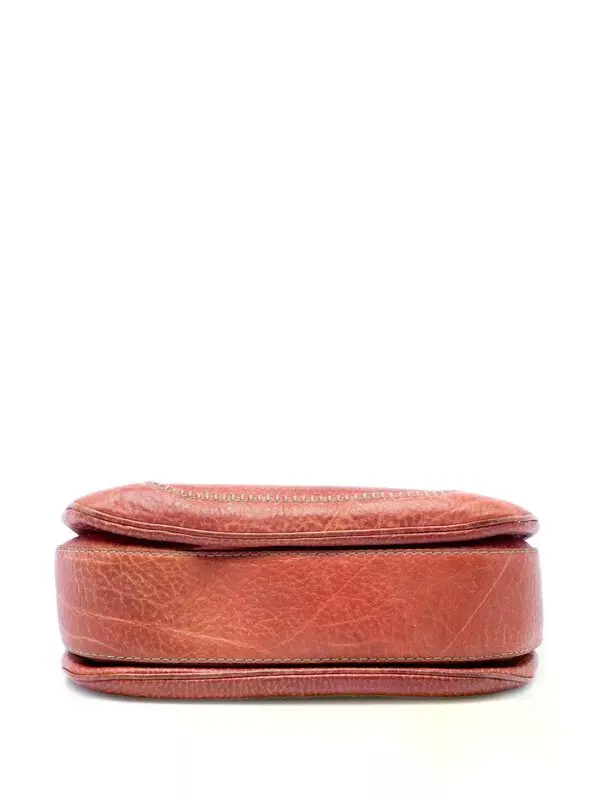 Gucci Leather Bamboo Satchel With Tassel Detail - Red