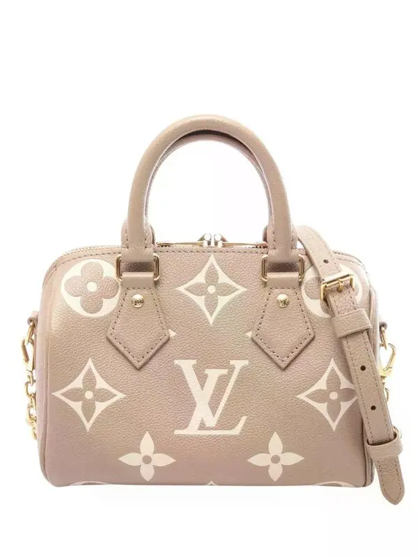 LOUIS VUITTON 2022-2026 Bicolor Monogram Giant Empreinte Speedy Bandouliere 20 Satchel - Neutrals