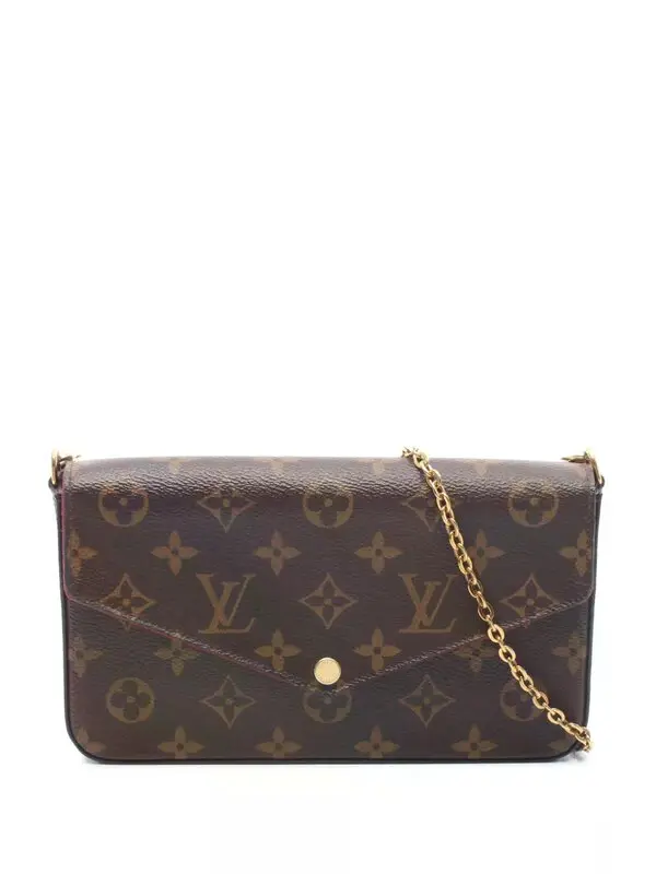LOUIS VUITTON 2020 Monogram Pochette Felicie Crossbody Bag - Brown