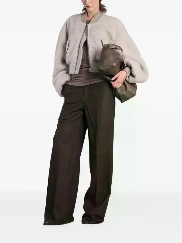 Rick Owens Exposed Seam Long Sleeve Sweater - Brown