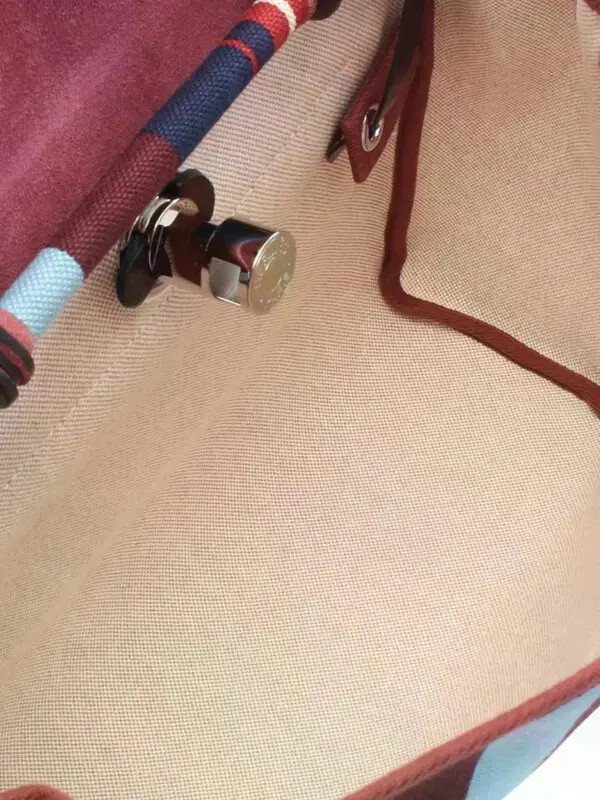 Hermès 2024 H Équipage Rayures Laquered Herbag Zip 31 Satchel
