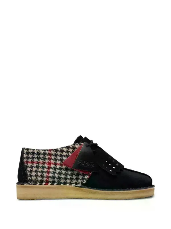 Clarks Desert Trek Tweed Derby Shoes - Black