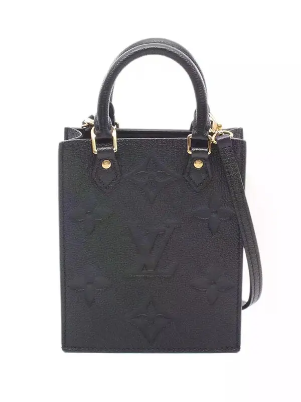 LOUIS VUITTON 2021-2026 Monogram Empreinte Petit Sac Plat Satchel - Black