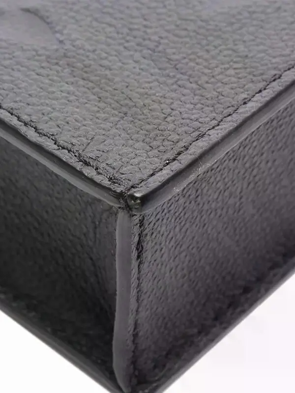 LOUIS VUITTON Monogram Empreinte Petit Sac Plat Satchel - Black