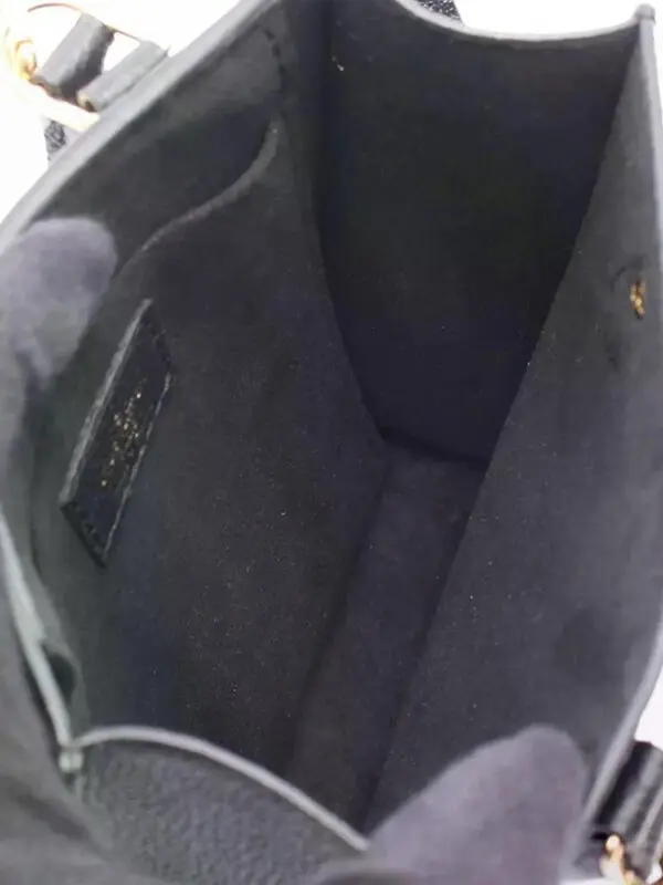LOUIS VUITTON Monogram Empreinte Petit Sac Plat Satchel - Black