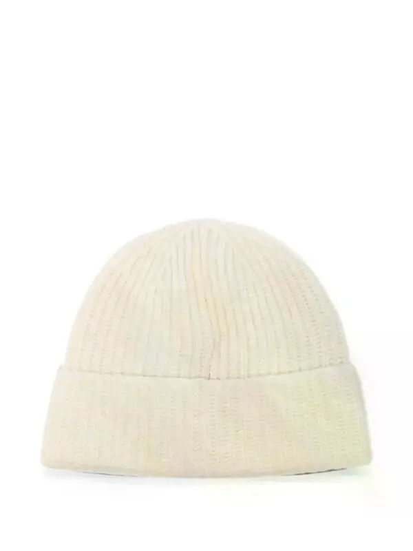 Stone Island Logo-patch Ribbed-knit Beanie Hat