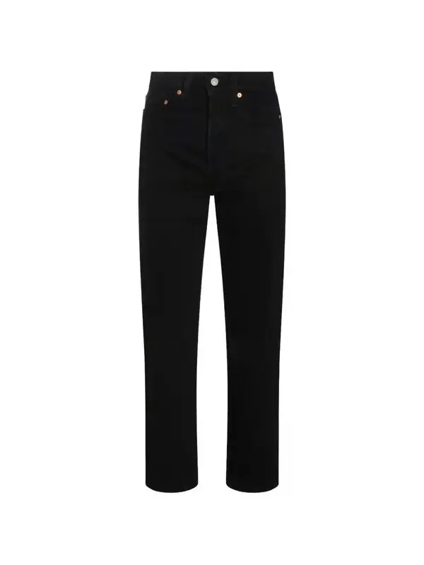 LEVI'S Ribcage Logo-patch Jeans - Black