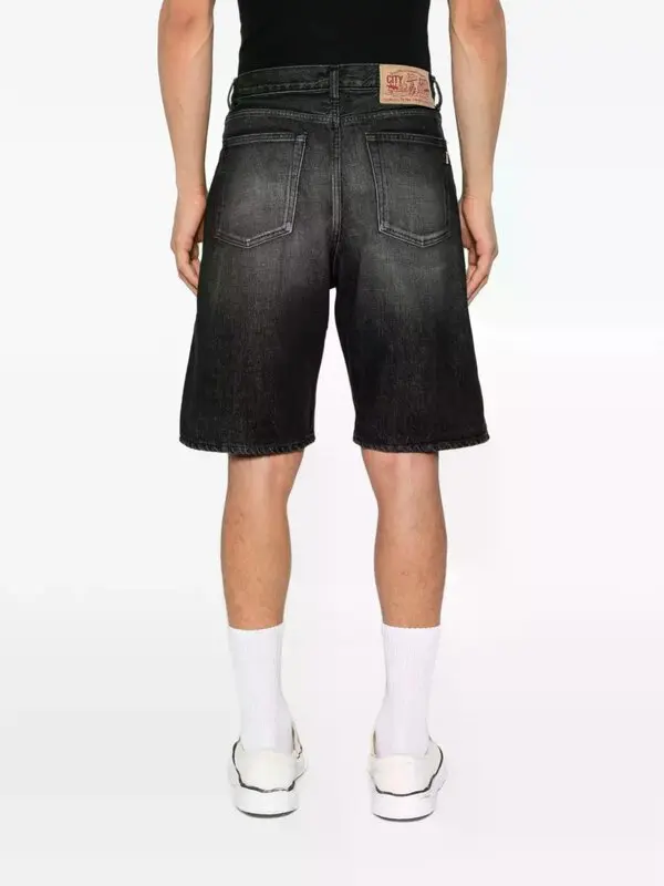 A BATHING APE Star-print Denim Shorts