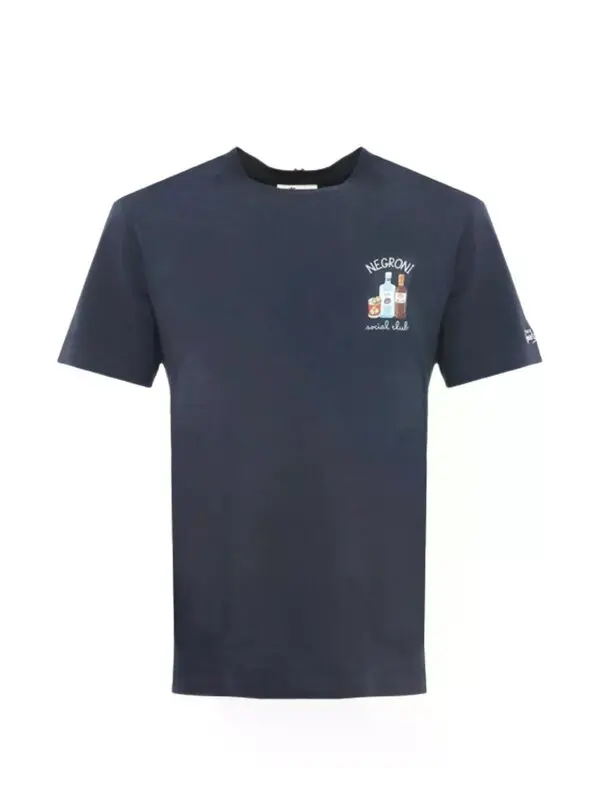 MC2 SAINT BARTH Embroidered-graphic T-shirt - Blue