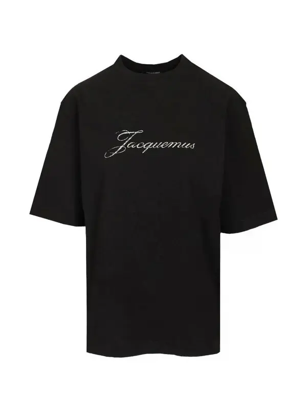 Jacquemus Logo-print Short-sleeve T-shirt - Black