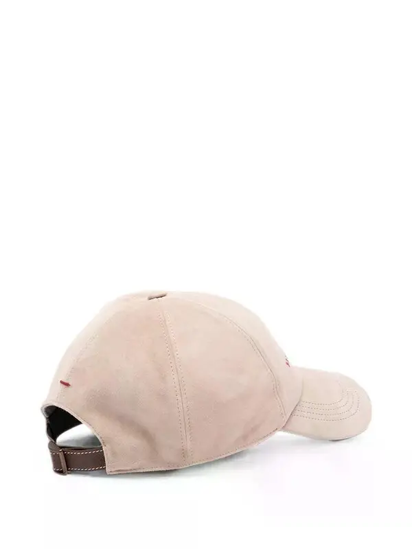 Brunello Cucinelli Logo-embroidered Suede Baseball Cap - Neutrals