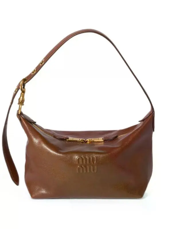 Miu Miu Spirit Nappa Leather Bag - Brown