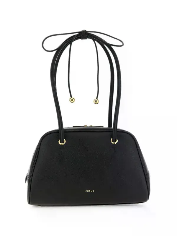Furla Poppy Full-grain Leather Tote Bag - Black