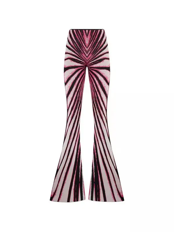 Roberto Cavalli Ray Of Paradise Flared Trousers - Black