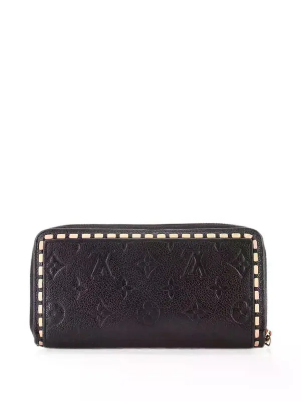 LOUIS VUITTON Zippy Wallet Whipstitch Monogram Empreinte Leather Small Wallets