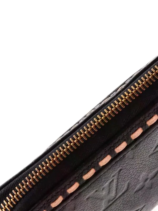 LOUIS VUITTON Zippy Wallet Whipstitch Monogram Empreinte Leather Small Wallets