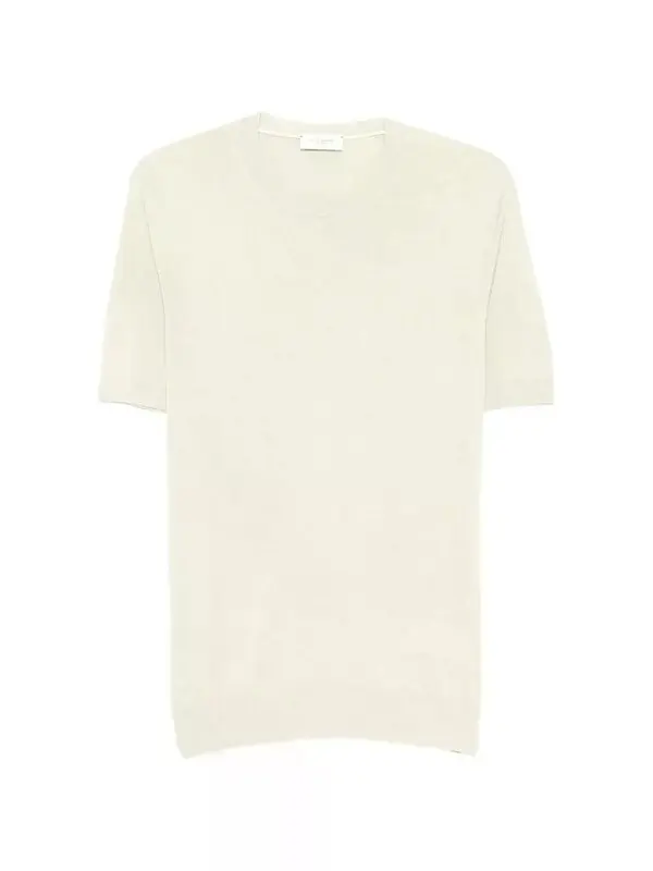 PAOLO PECORA Short-sleeve Round-neck T-shirt - Neutrals