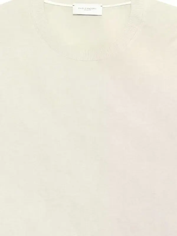 PAOLO PECORA Short-sleeve Round-neck T-shirt - Neutrals